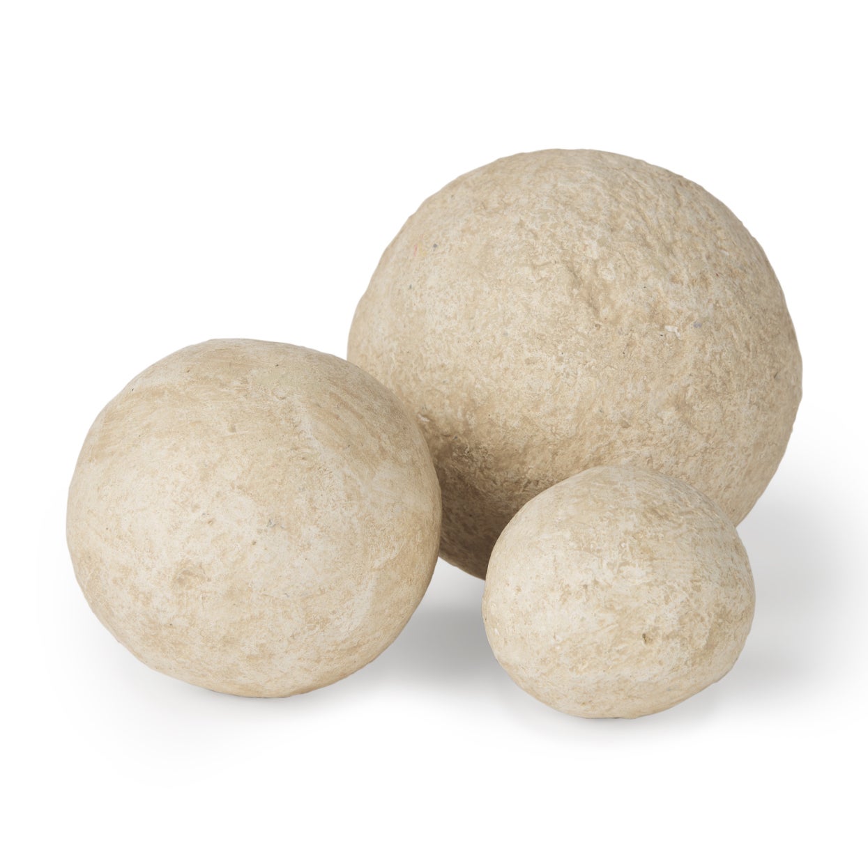 Sunita Paper Mache Orbs - Beige - 3 Sizes | Tosh Co. Home Store